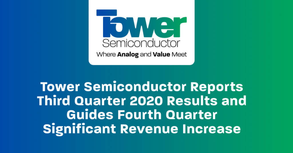 Press Releases 2020 - Tower Semiconductor タワーセミコンダクター
